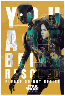 Rogue One A Star Wars Story K-2SO Movie Poster Lithograph Print Art ...