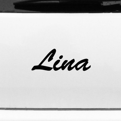 Lina 20cm Chambre D'Enfant Nom Autocollant de Tatouage Déco Film Auto ...
