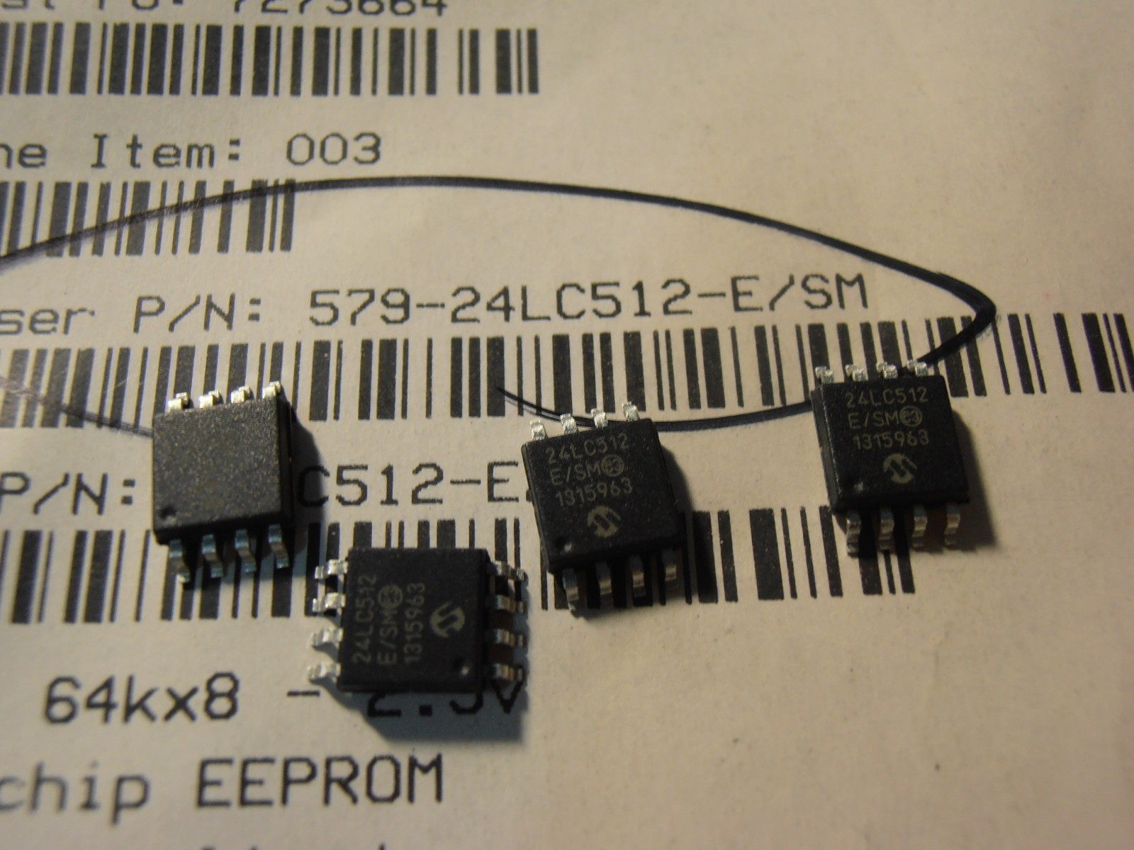 2PCS 24LC512-E/SM 2.5V - 5.5V 512K I2C SERIAL EEPROM 24LC512 SO8 ...