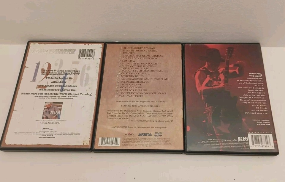 Lot of 11 Country Music DVDs Kenny Chesney Toby Keith Alan Jackson ...