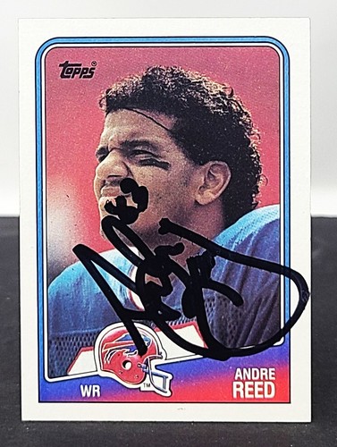 ANDRE REED Signed Autographed 1988 Topps Football Card #224 Buffalo ...
