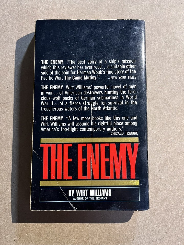 THE ENEMY by Wirt Williams vintage 1967 Bantam paperback WWII NAVAL ...