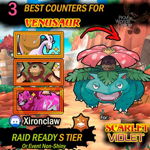 VENUSAUR Tera Raid Counters Battle Ready or EVENT⚡POKÉMON SCARLET ...