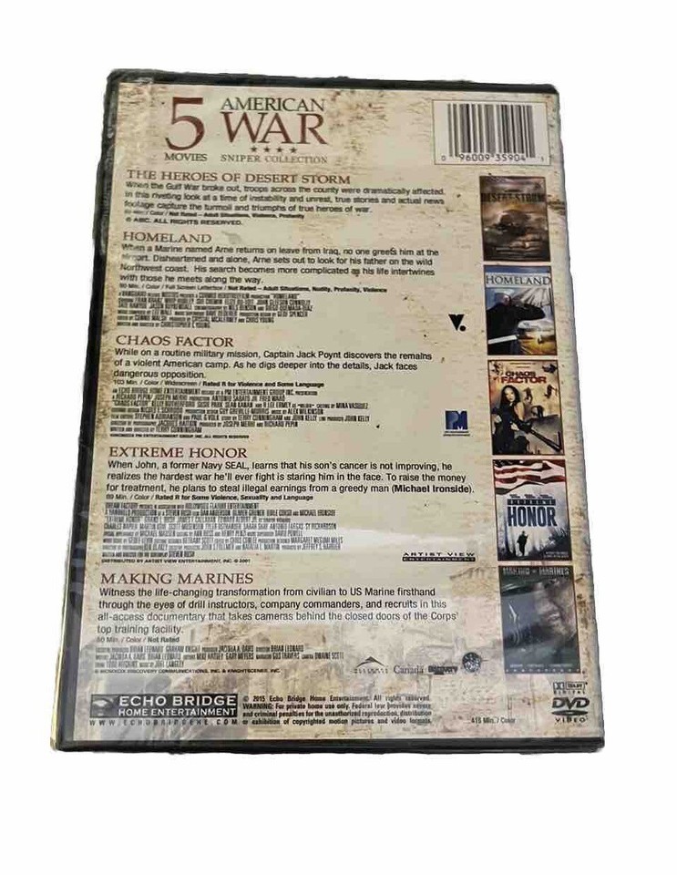 American War Sniper Collection: 5 Movies (DVD, 2015) - Brand New Sealed ...