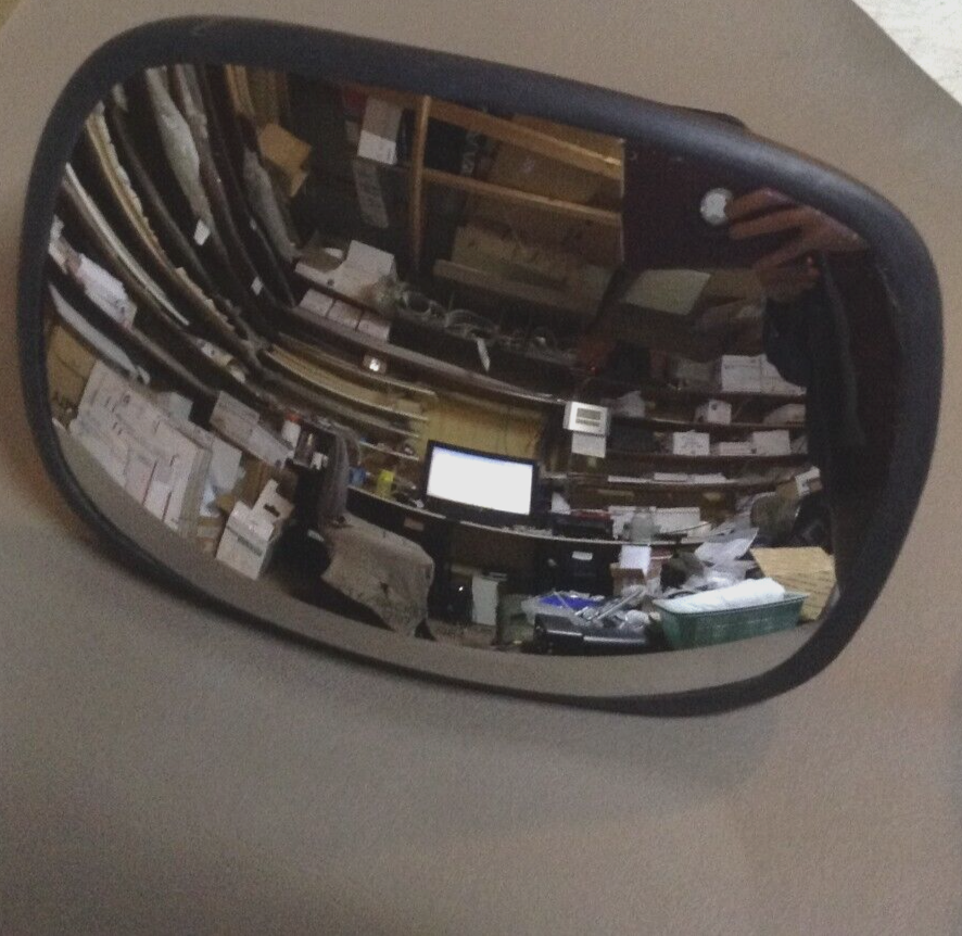 ANSI Z97.1-1984 SAFETY BACKED GLASS MIRROR 9x6.5" CONVEX INTERIOR BUS ...