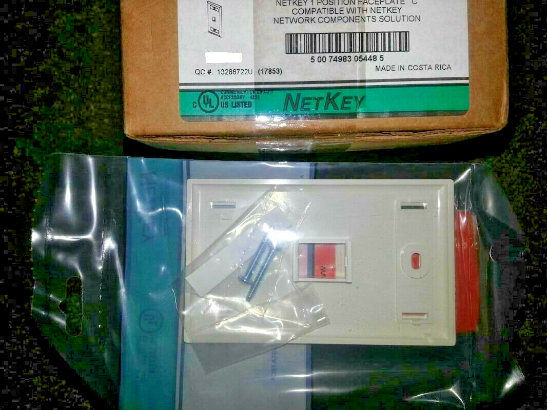 Panduit 1 Socket NETKEY Faceplate NK1FIWY for sale online | eBay