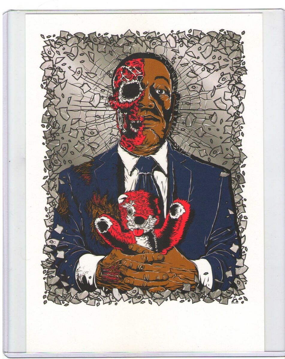 Breaking Bad Gus Poster Mezco Breaking Bad Gus Fring Burned Face