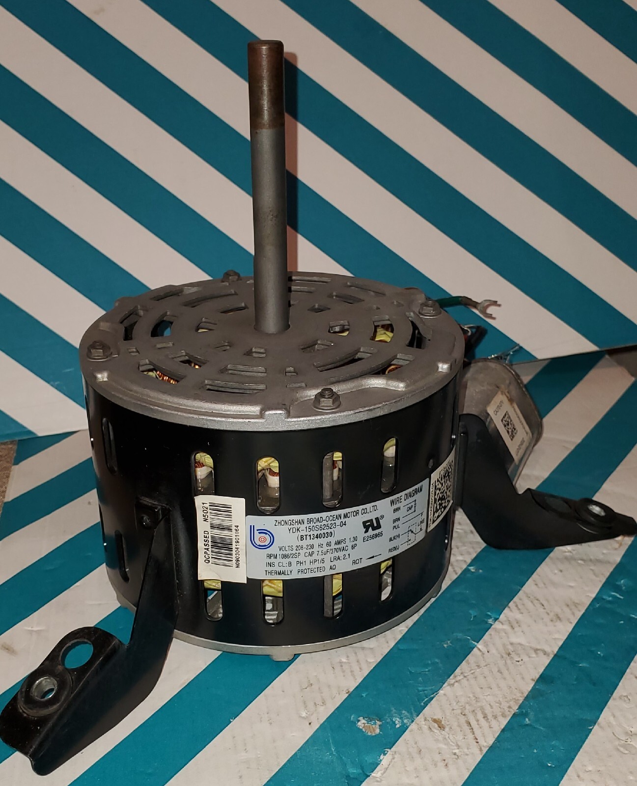 Zhongshan Broad-Ocean Furnace Blower Motor 1/5 HP YDK-150S62523-04 ...