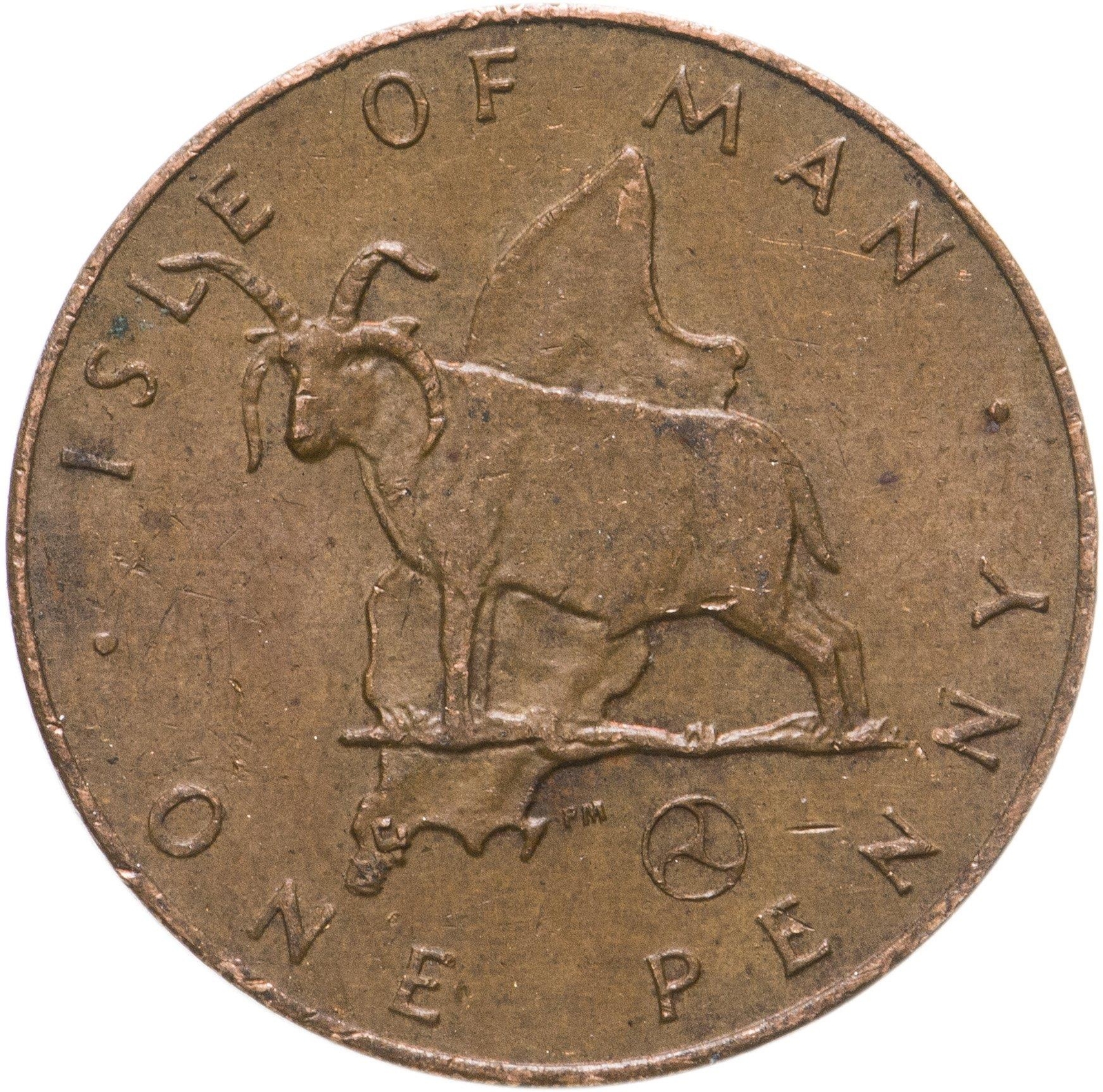 Manx Coin Isle of Man 1 Penny | Elizabeth II | Loaghtan Sheep | 1976 ...