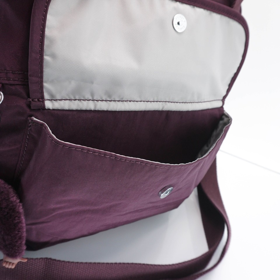 Kipling Pahneiro Crossbody Shoulder Handbag KI9393 Polyamide Dark Plum ...