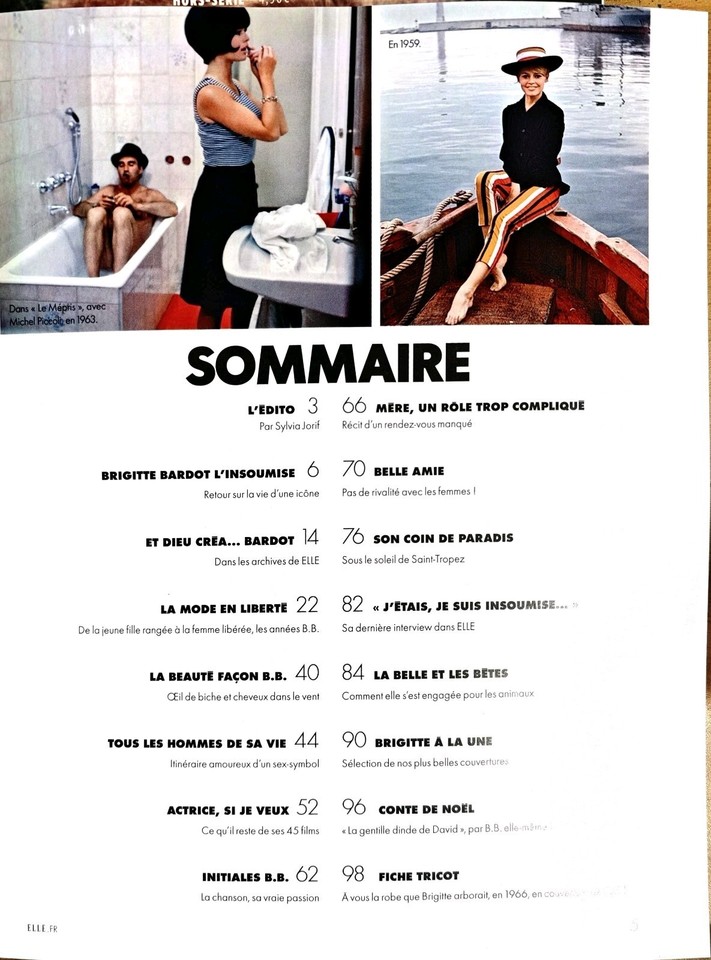 🌹 ELLE Hors-Série Icône - Brigitte Bardot "L'éternelle insoumise" neuf ...