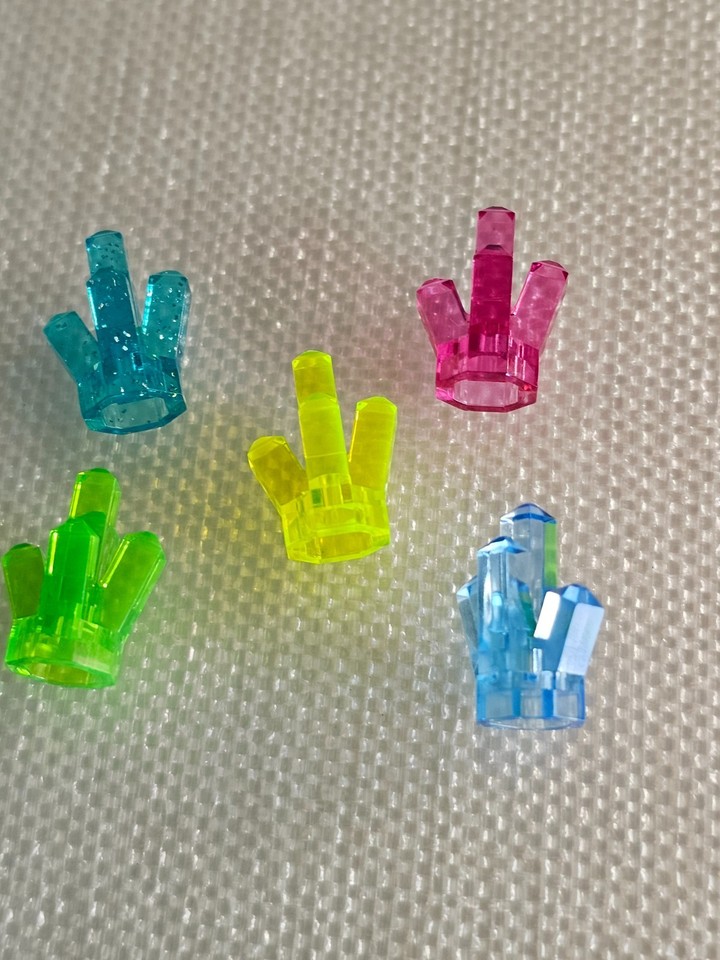 LEGO Lot 75 pcs Translucent 30385 5pt Crystal 11127 4pt & Multiple ...