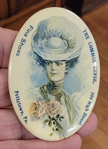 Early 1900's Common Sense Fine Shoes Pottstown, PA Pocket Advertising ...