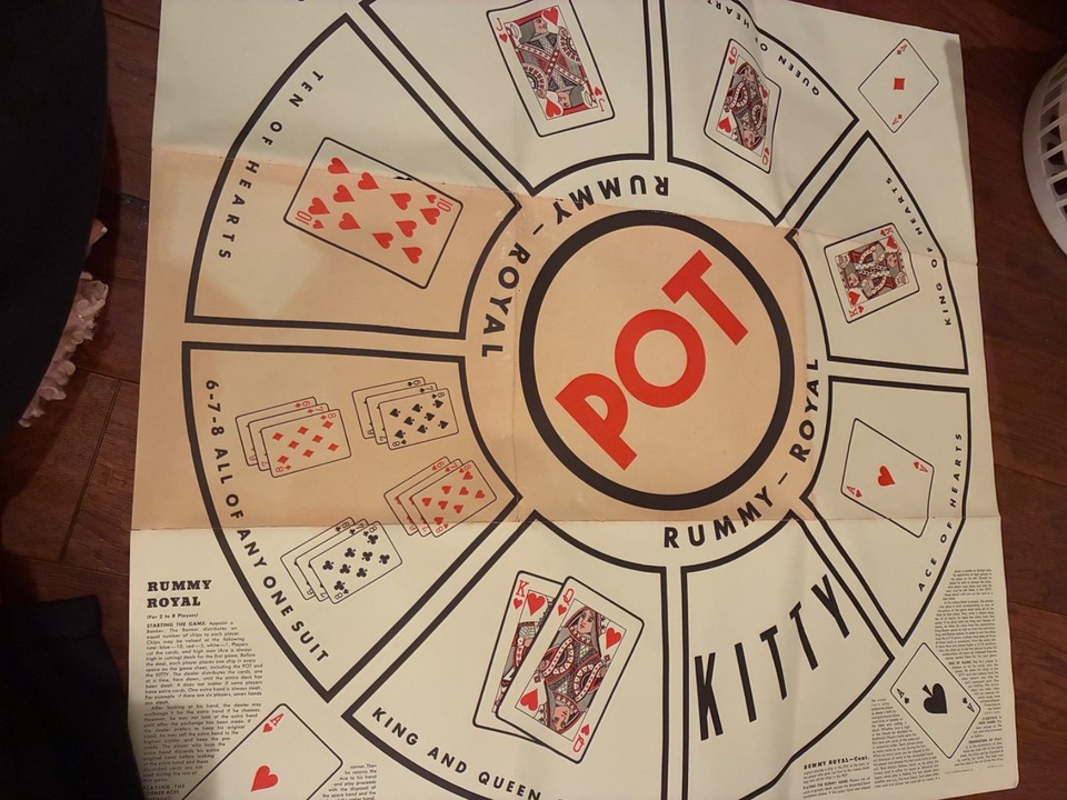 1965 RUMMY ROYAL CARD BOARD GAME WHITMAN RARE VINTAGE COLLECTIBLE ...