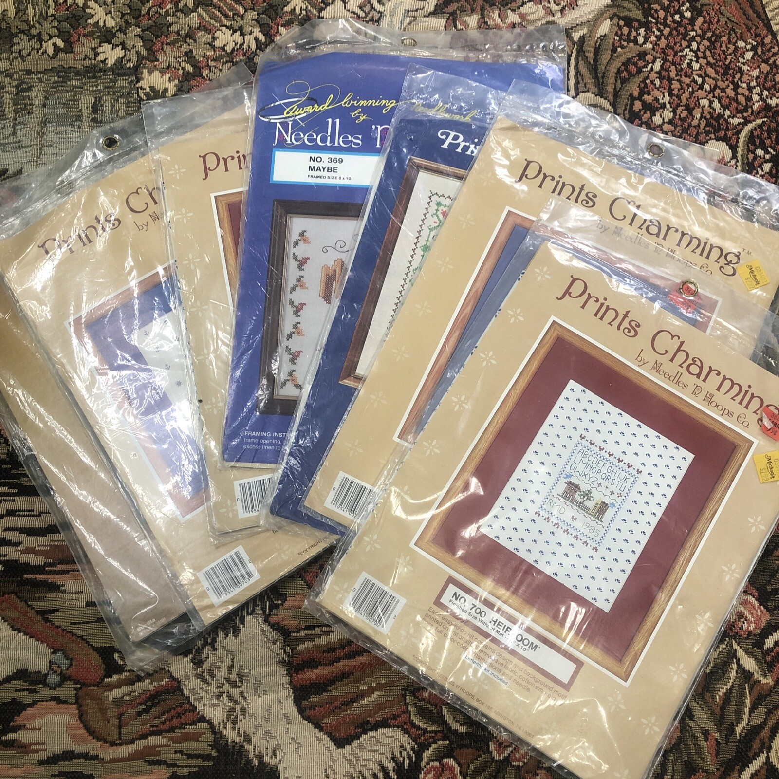 Needles 'N Hoops Lot of 7 Needlepoint Kits Prints Charming | eBay