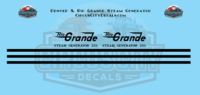 Denver & Rio Grande Steam Generator N 1:160 Scale Decal Set | eBay