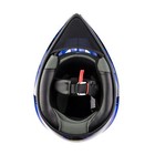 Snowmobile Helmet Snocross Blue Splatter Breath Box Adult DOT Snow Open ...