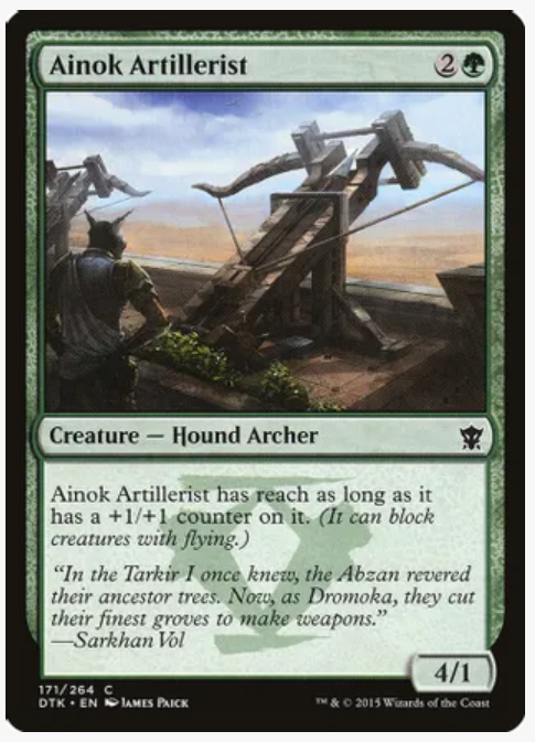 Magic the Gathering Cards Ainok Artillerist (x4) PLAYSET Dragons of ...