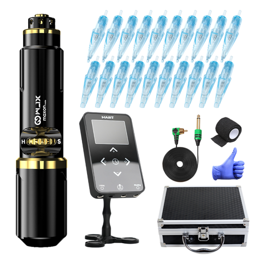 Mast Rotary Tattoo Machine Pen Kit with Touch Screen Power Supply WJX ...