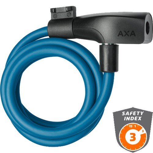 AXA cable lock Resolute 120/8 120 cm key petrol blue | eBay