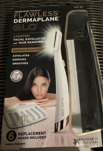 Finishing Touch Flawless Dermaplane Glo Lighted Facial Exfoliator ...
