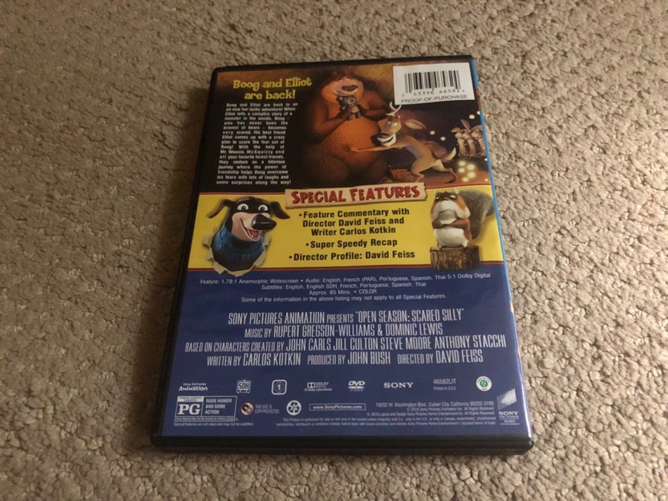 Open Season: Scared Silly (DVD, 2016) 43396465824| eBay