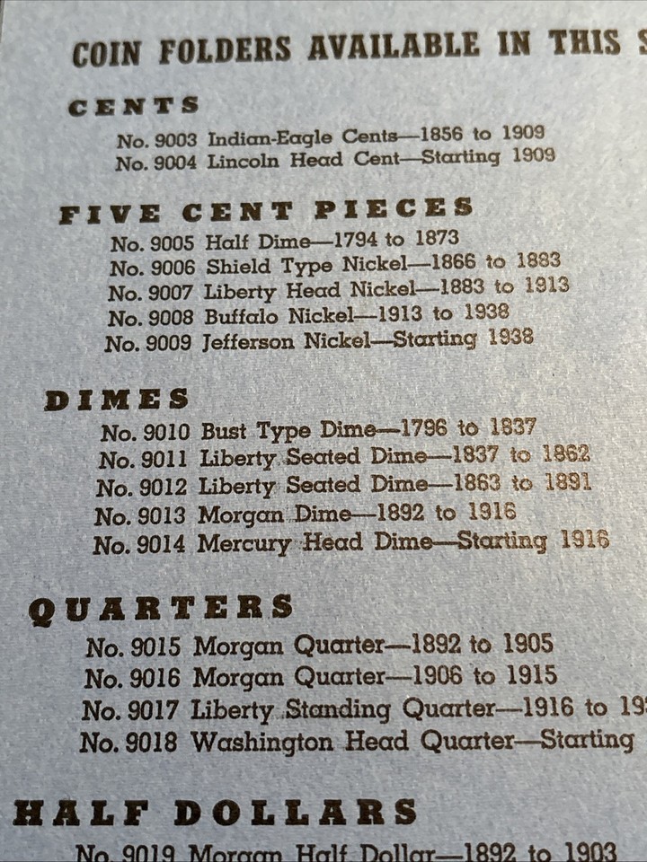2 Whitman Folders Morgan Quarters "First Edition" 1892-1905 NEW! rare ...