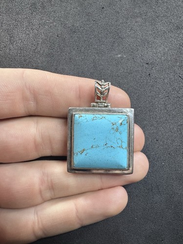 16g Vintage LUC Sterling Silver 925 Turquoise Pendant Jewelry lot C | eBay