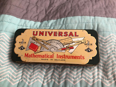 Vintage Helix Universal Mathematical Tin And Lot Of Instruments | eBay ...