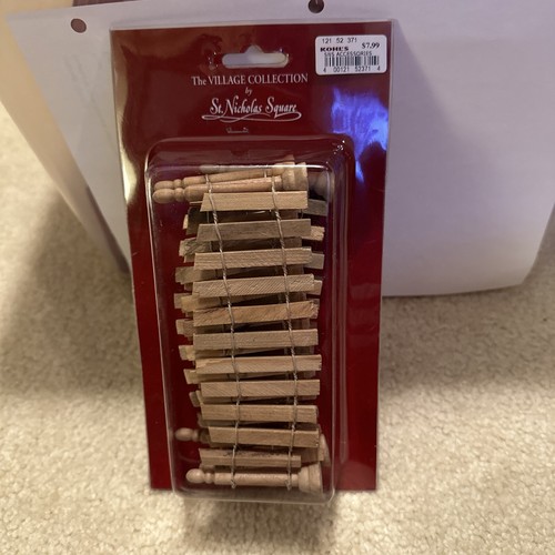 St. Nicholas Square Christmas Village Wooden Fence Wood Picket Posts 2 ...