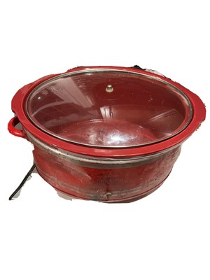rival red oval crock pot | eBay
