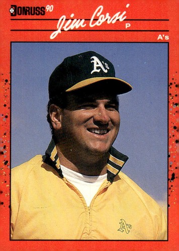 1990 Donruss #422 Jim Corsi - Oakland Athletics | eBay