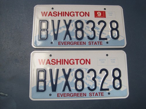 Washington State USA Evergreen State Pair of License Plates XLT & Clean ...