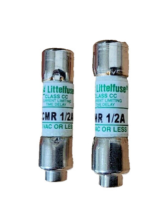 (QTY:2) Littelfuse CCMR-1/2 CCMR 1/2A ( 0.5 Amp) 600VacTime Delay Fuse ...