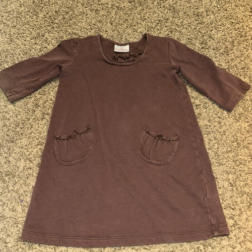 Hanna Andersson Sz 100CM 4T Girls Aline Dress Cotton Brown A35 | eBay