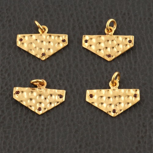 Fancy Shape Hydro Quartz Gold Plated Hammered Design Necklace Pendants ...