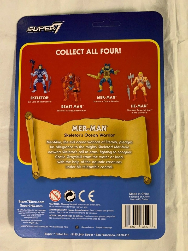 ReAction Super 7 Masters Of The Universe Set Of 4 Action Figures | eBay