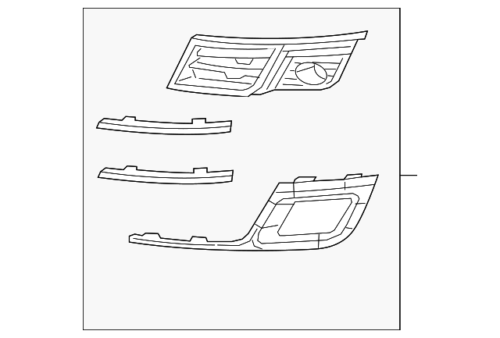 GM OEM 13-17 Traverse Front Bumper Grille Bumper Components-Trim Cover ...