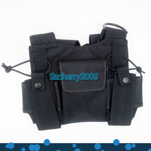 Nylon Adjustable Hands-Free Two Way Radio Pouch Chest Front Pack | eBay