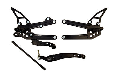 2006 - 2016 Yamaha R6 Driven TT Adjustable Billet Rearsets Black | eBay