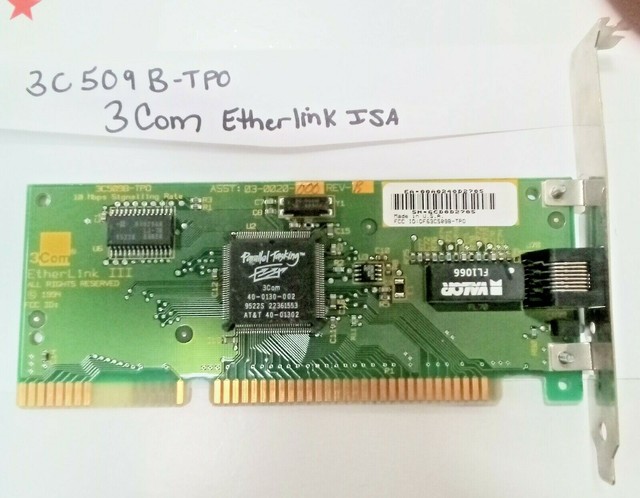 3Com 3c509-tpo 10mbps ISA TPO Rj45 Network Ethernet Interface Card for sale online | eBay