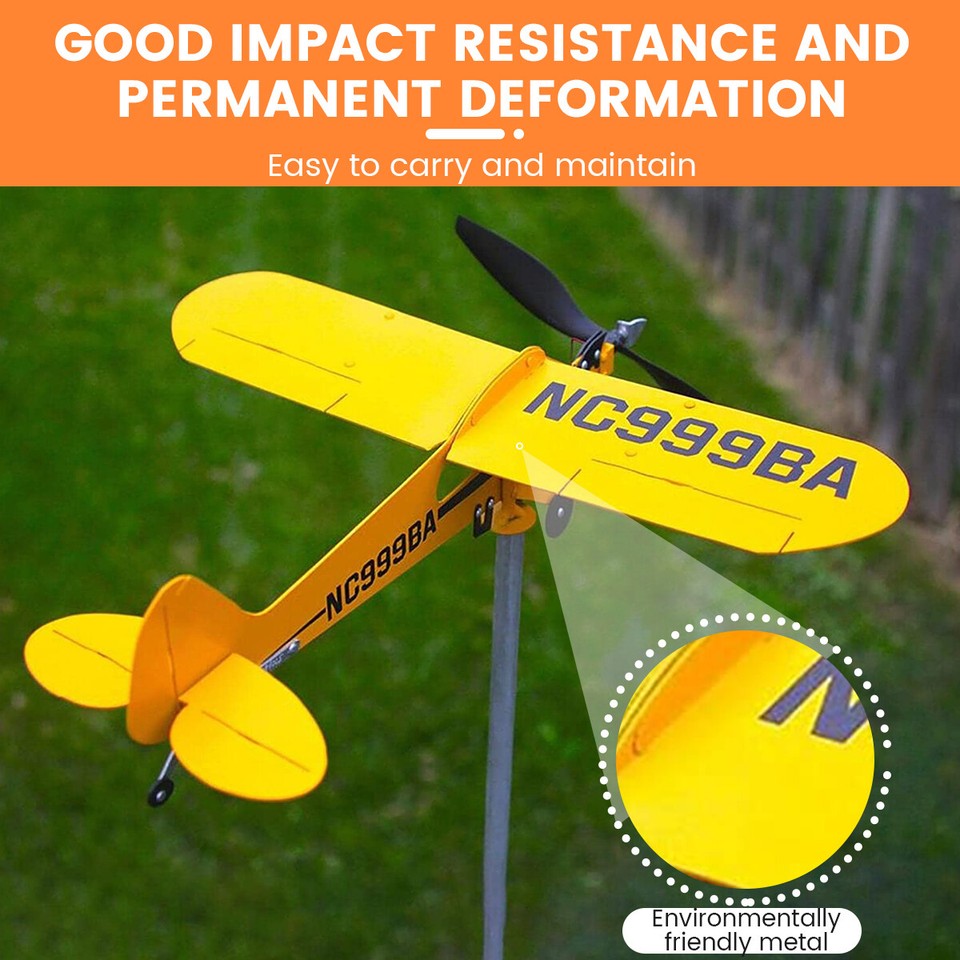 Airplane Weather Vane Weather Resistant Metal Wind Direction Indicator ...