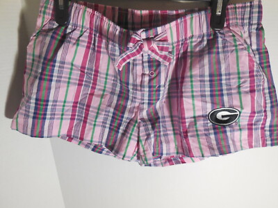 New Ladies Womens UGA Bulldogs Lounge Sleep Shorts NCAA Authentic Size ...