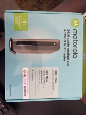 Motorola AC1900 Wifi Router 16x4 Cable Modem for Xfinity COX Spectrum ...
