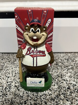 CHOPPER THE GROUNDHOG Gwinnett Braves Mascot Bobblehead - Bank Atlanta ...