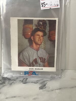 1955 Golden Stamp DON MUELLER Vintage Baseball Card NEW YORK GIANTS | eBay