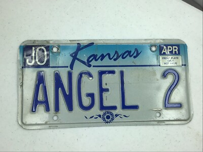 2000 Kansas Personalized Vanity Front License Plate Angel 2 | eBay