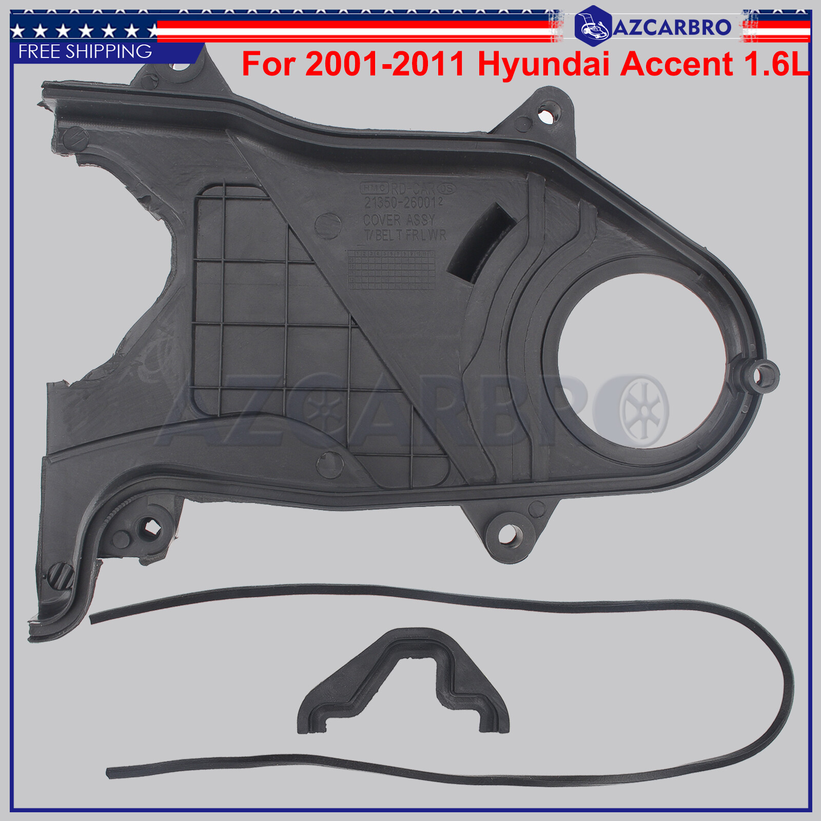 Lower Timing Belt Cover For 01-05 HYUNDAI ACCENT 1.6L 1600CC L4 DOHC ...