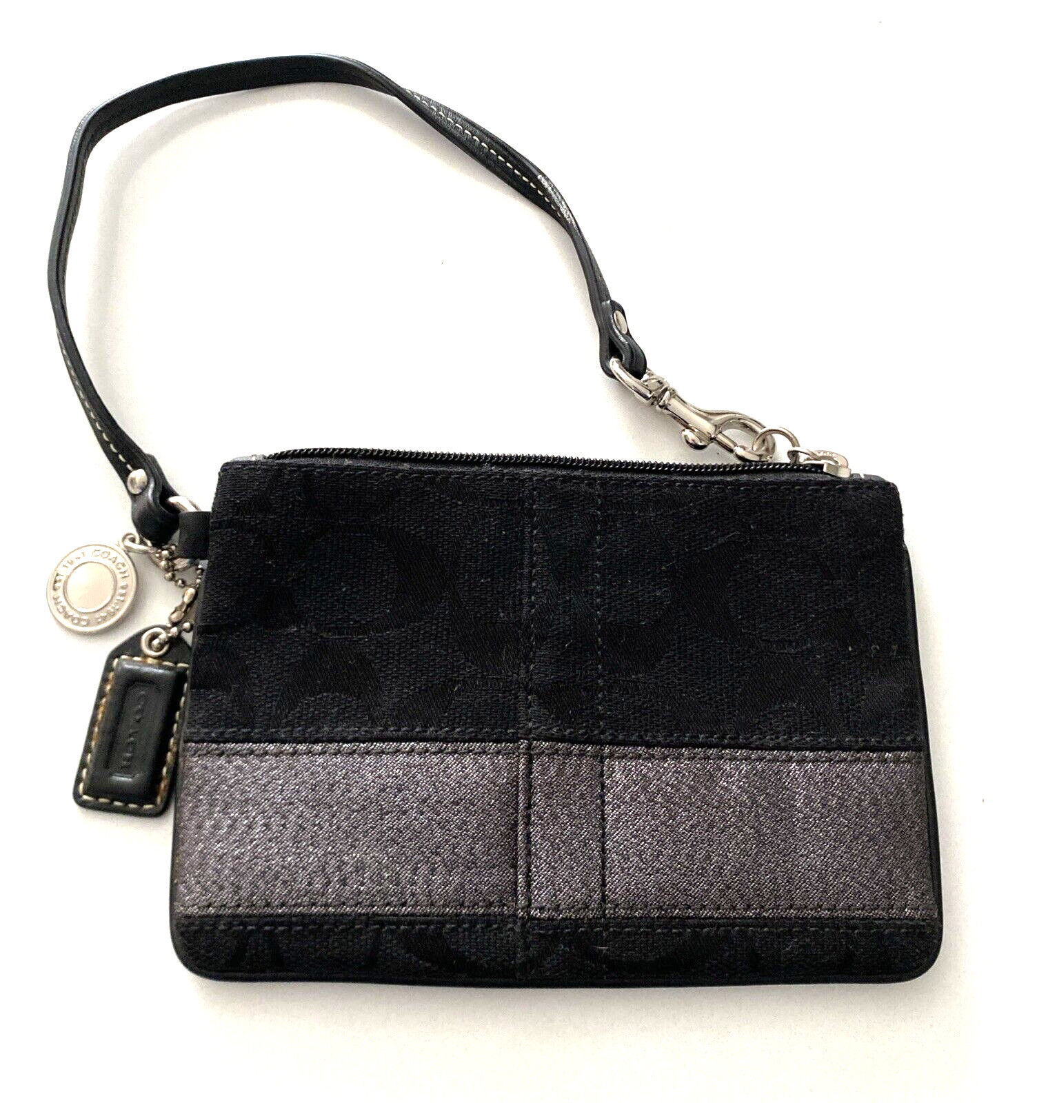 COACH Legacy Black C Monogram Jacquard & Metallic Lea… - Gem