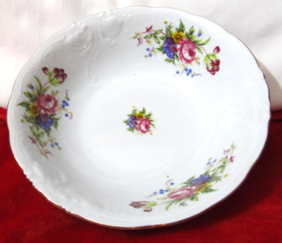 Vintage Royal Kent Collection Poland Bavarian Rose Gold trim 9" Serving ...